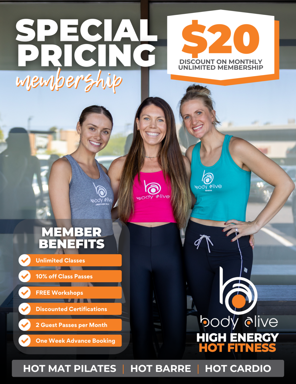 Special Pricing Membership - Body Alive Fitness